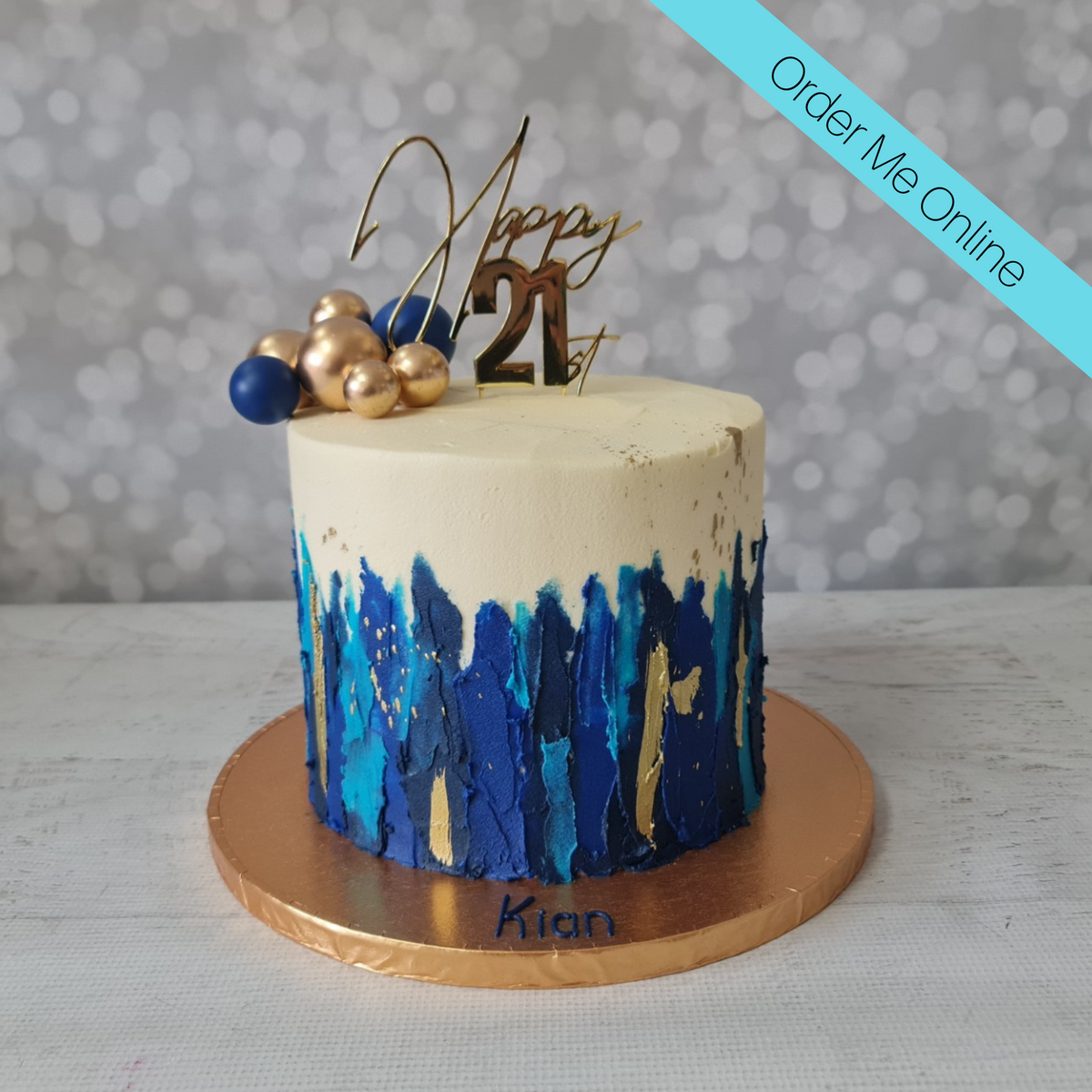 Blue Streaks – Celebration Cakes- Cakes and Decorating Supplies, NZ