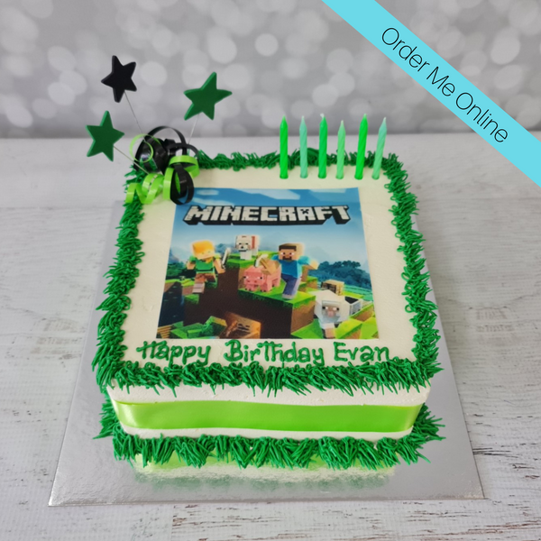 Minecraft Square – Celebration Cakes- Cakes and Decorating Supplies, NZ