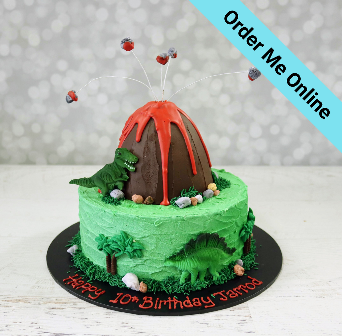 Dinosaur Volcano – Celebration Cakes- Cakes and Decorating Supplies, NZ